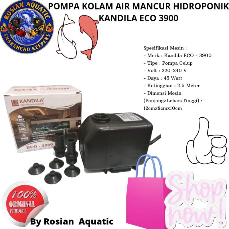 Jual Pompa Kolam Air Mancur Hidroponik KANDILA ECO 3900 | Shopee Indonesia