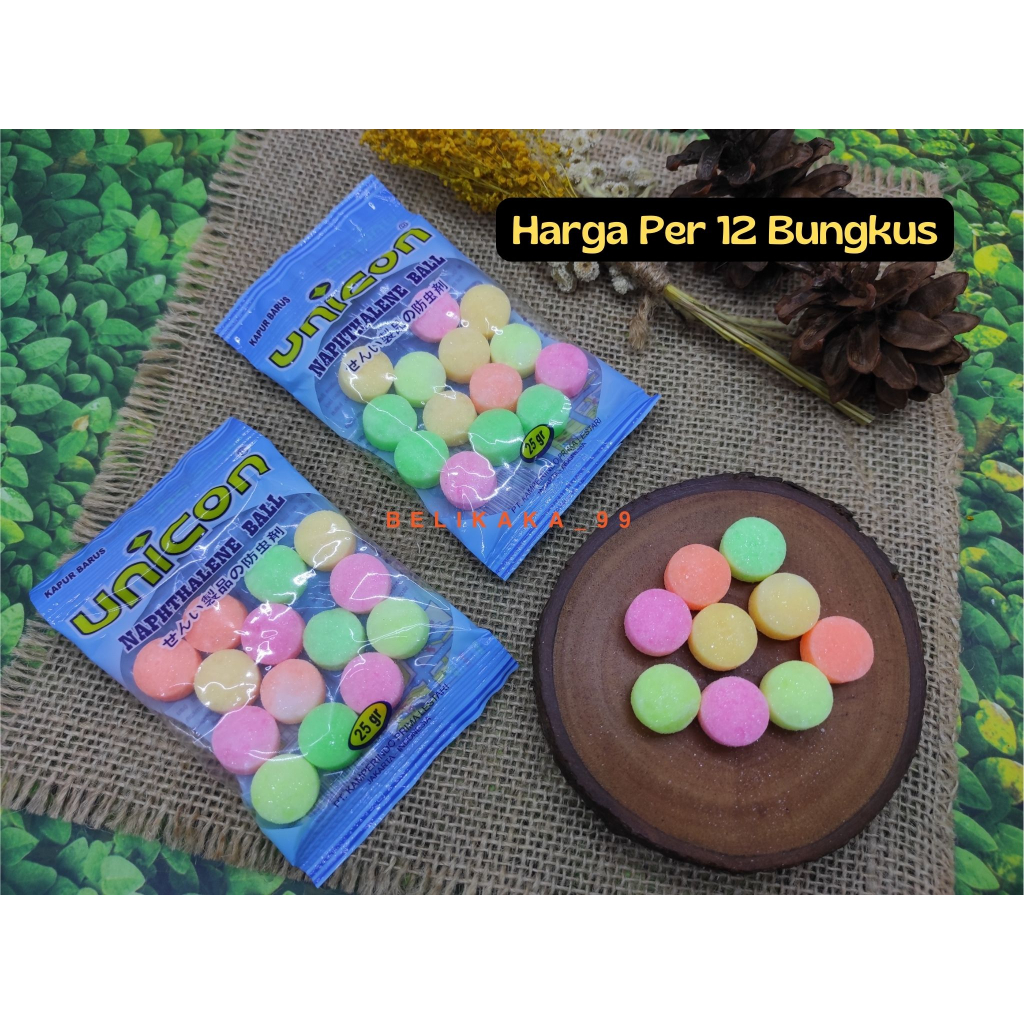 Jual (12 BUNGKUS) KAMPER KAPUR BARUS SACHET PUTIH DAN WARNA 25GR ANTI ...