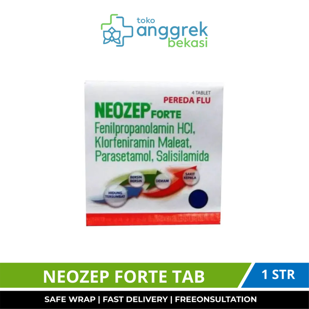 Jual NEOZEP FORTE/4 TABLET/OBAT FLU | Shopee Indonesia