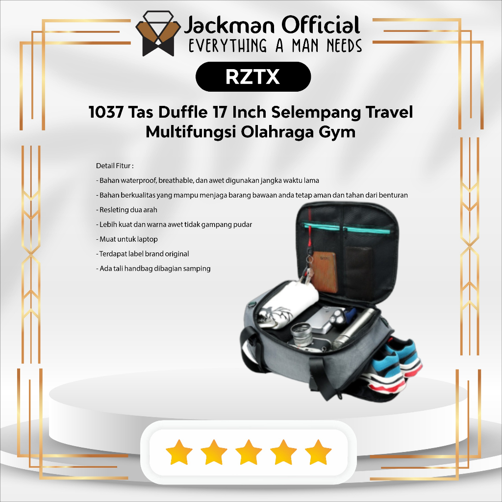 Jual RZTX 1037 Tas Duffle 17 Inch Selempang Travel Multifungsi Olahraga Gym | Shopee Indonesia