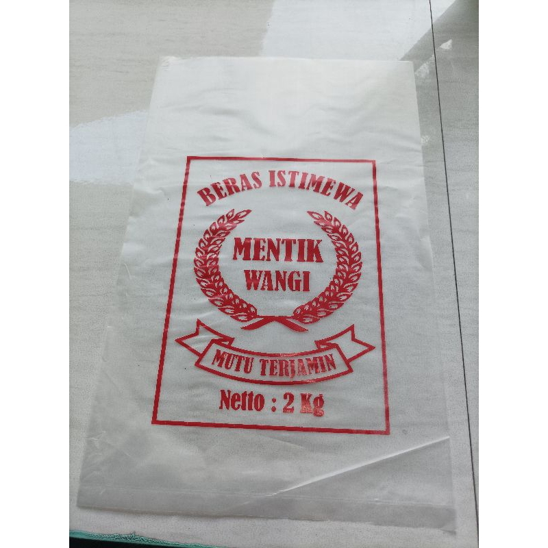 Jual Plastik beras 2 kg cap C4 Raja dan mentik wangi isi 100 lembar ...
