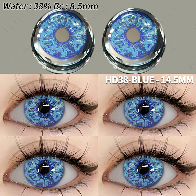 Jual Eyeshare Blue Softlens Hallowen 14.5mm Big Eyes Cosplay Softlens ...
