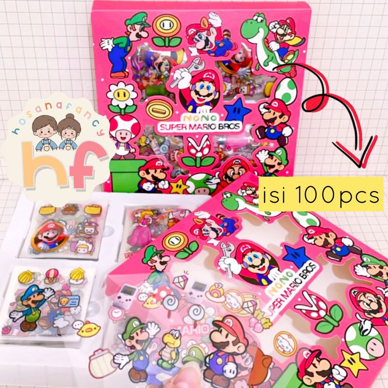 Jual Sticker Mario isi 100lembar / sticker kekinian --BA129 | Shopee ...