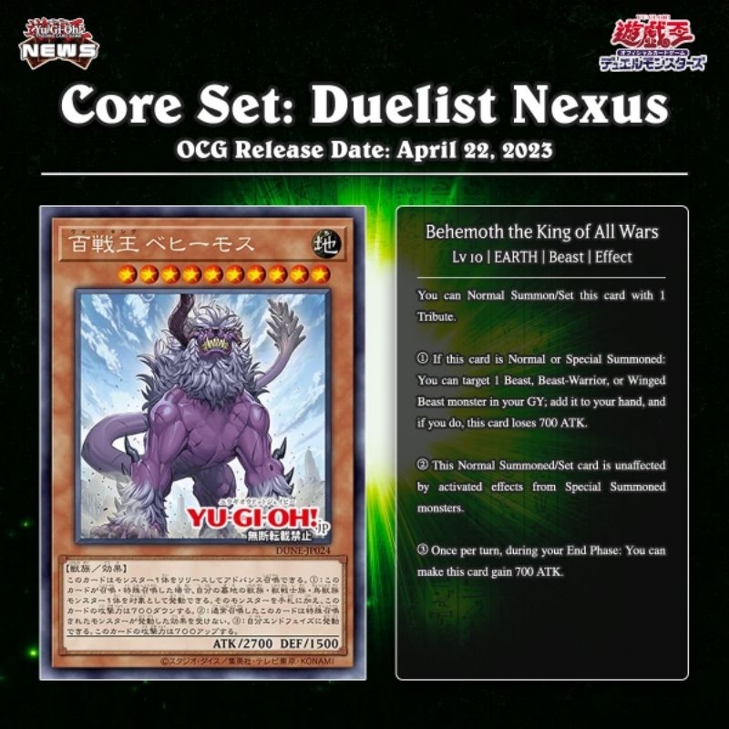 Jual Yugioh OCG DUNE-JP024 Behemoth the King of All Wars Common original | Shopee Indonesia