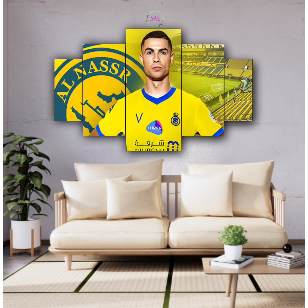 Jual COD 1 Set Pajangan Dinding CRISTIANO RONALDO AL NASSR FC REAL ...