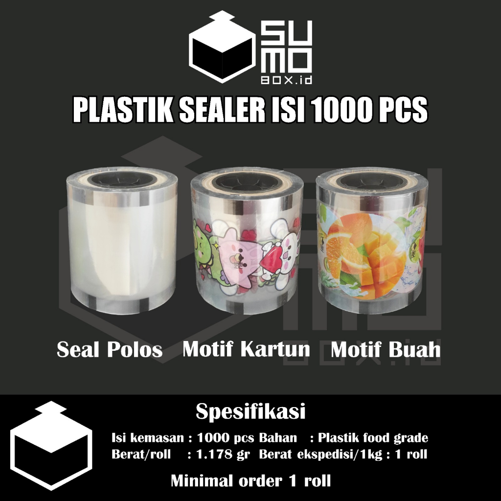 Jual Plastik Lid Cup Sealer Seal 1000 Cup Gelas Gambar Motif / Polos ...