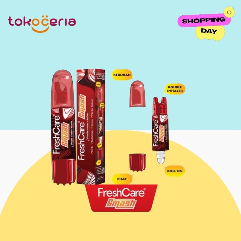 Jual FRESHCARE FRESH CARE SMASH DOUBLE INHALER + ROLL ON | Shopee Indonesia