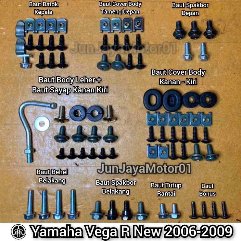Jual Baut Lengkap Full Set Body Yamaha Vega R New / Baut Lengkap ...