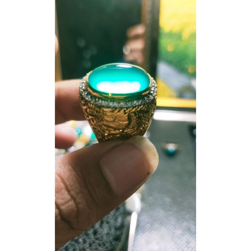 Jual bacan Doko metalik kristal ring perak | Shopee Indonesia