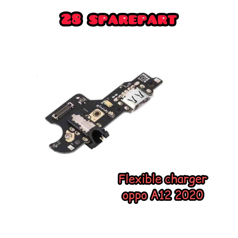 Jual FLEXIBLE CHARGER / CON PCB H/F+MIC OPPO A12 2020 ORIGINAL | Shopee ...
