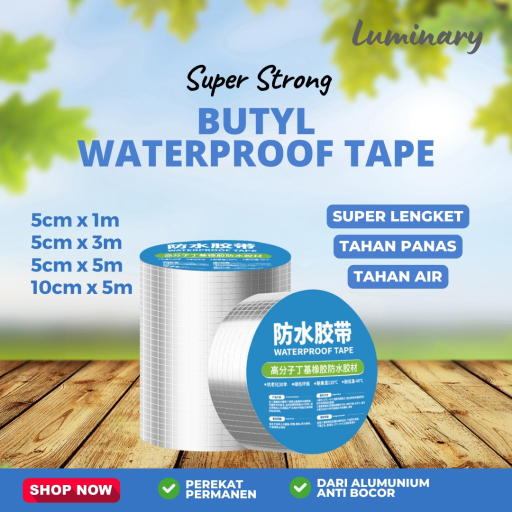 Jual Lakban Aluminium Foil Butyl Rubber Waterproof Tape | Shopee Indonesia