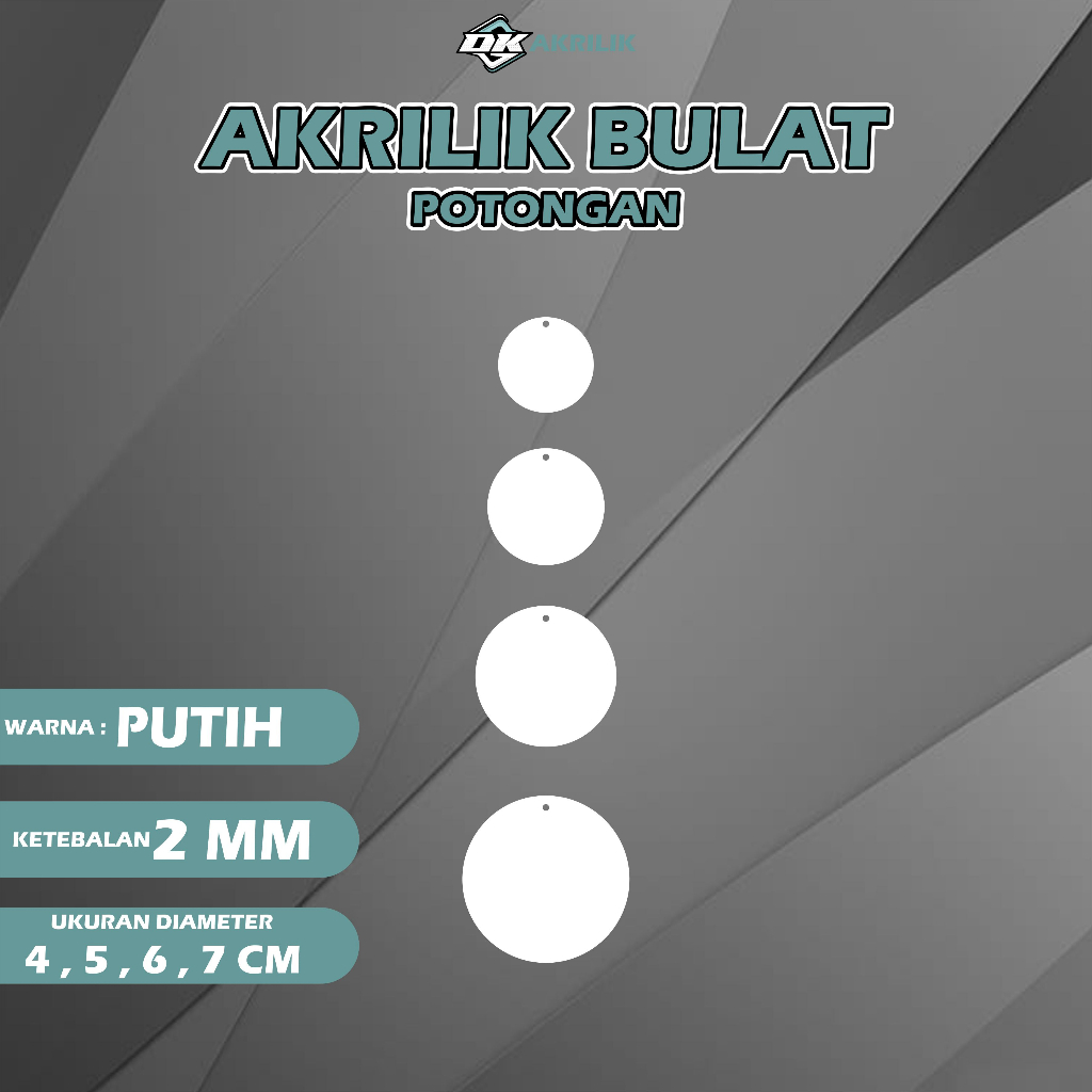 Jual AKRILIK BULAT PUTIH SUSU 2MM / AKRILIK POTONGAN BULAT / LINGKARAN ...