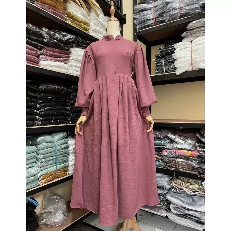 Jual GAMIS LENGAN PUFF BALON MEWAH ELEGAN CRINGKEL AIR FLOW MUSLIM ...