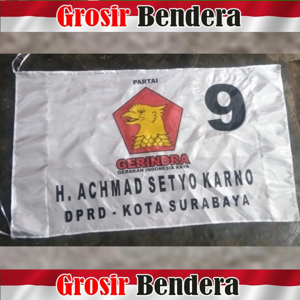 Jual Bendera Caleg Gerindra 90 X 60 Isi 100 Pcs Shopee Indonesia 