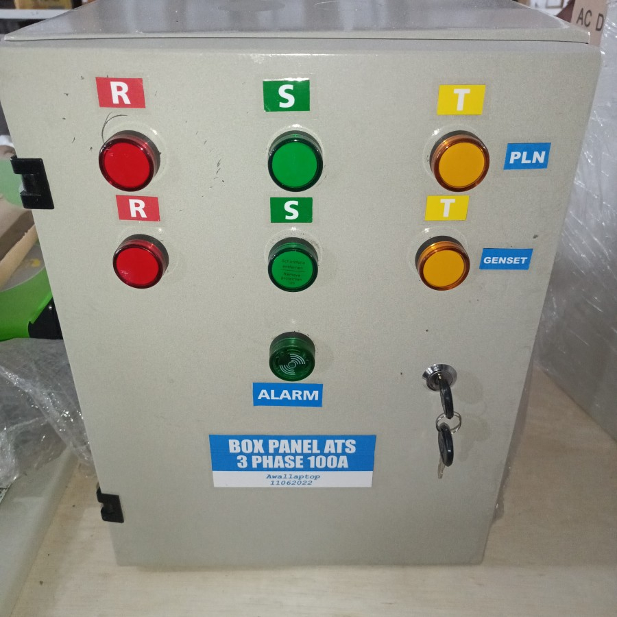 Jual box panel ats 3 phase 4P cos switch 100a box COS Genset change ...