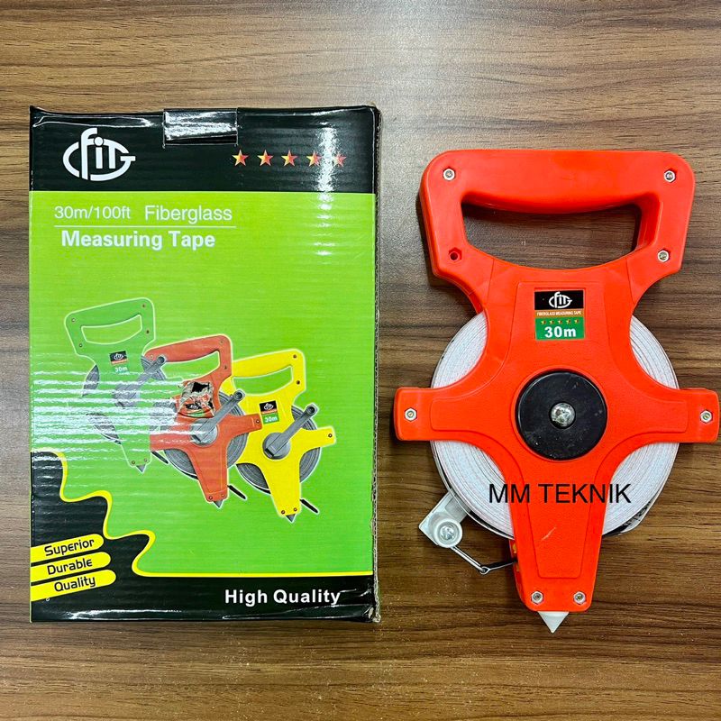 Jual Meteran Tanah 30 Meter FIT Meteran Gagang Fiber Meteran Tancap 30 ...