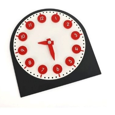 Jual Clock with Moveable Hands - Jam Kayu - Jam Mainan - Jam Kayu ...