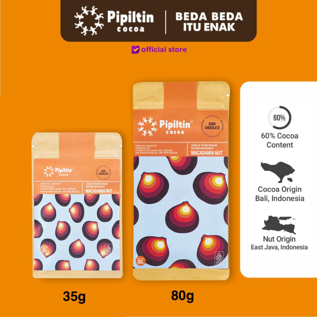 Jual Pipiltin Cocoa Dark Coklat - Chocolate Bar Macadamia Nut | Shopee ...