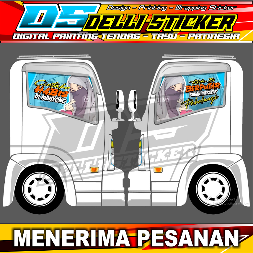 Jual Stiker Kaca Truk Giga - Blok Kaca Bahan One Way - Tembus Pandang ...