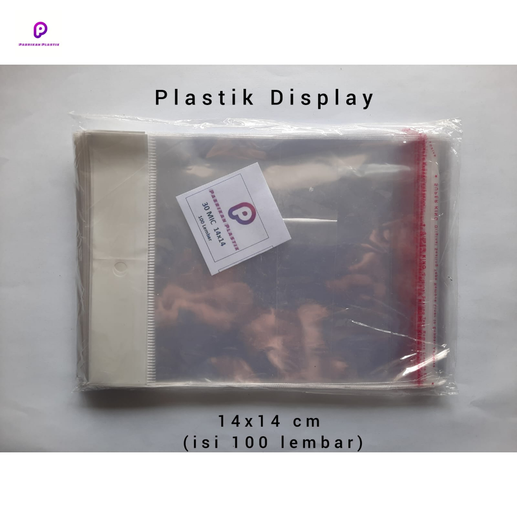 Jual Plastik Display / Plastik Perlize / Plastik Opp Gantung isi 100 ...