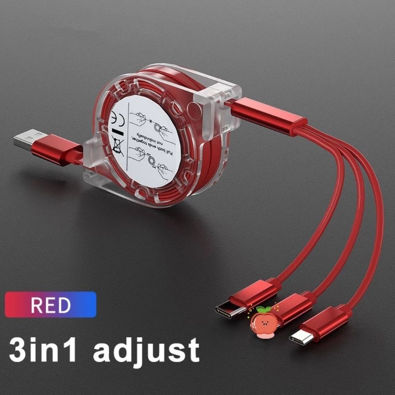 Jual Kabel data 3in1 USB type c dan iphone Quick Data Cable | Shopee ...