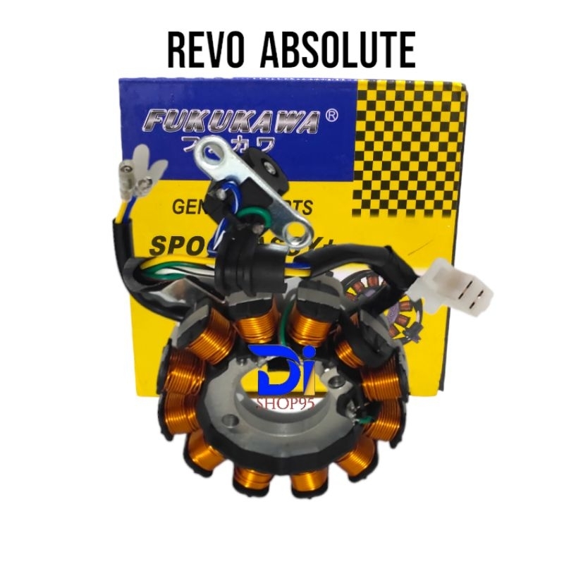 Jual SPULL ASSY FUKUKAWA REVO ABSOLUTE/REVO ABS SPOOL KOMPLIT HONDA REVO 110 SPUL PLUS PULSER ...