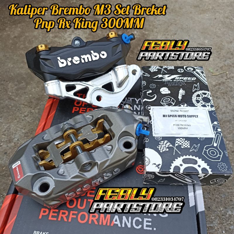 Jual KALIPER BREMBO M432 SET BREKET CNC RX KING KALIPER BREMBO M432 MONOBLOCK 4P SET BREKET ...