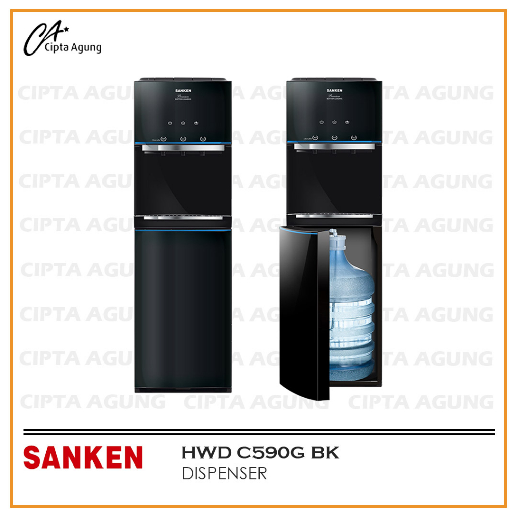 Jual Sanken DISPENSER Galon Bawah Standing Dipenser Bottom Loading Hitam HWD-C590G-BK HWD C590G ...