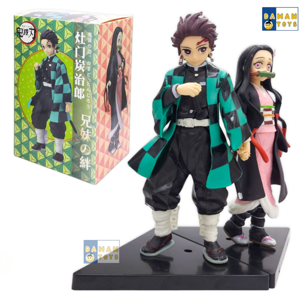 Jual Demon slayer Action Figure Tanjiro Nezuko Kimetsu No Yaiba Anime ...