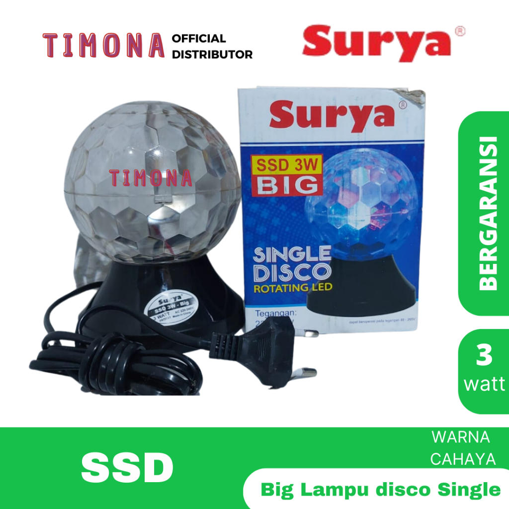 Jual SSD Surya Big Lampu Disco Single 3 Watt | Shopee Indonesia