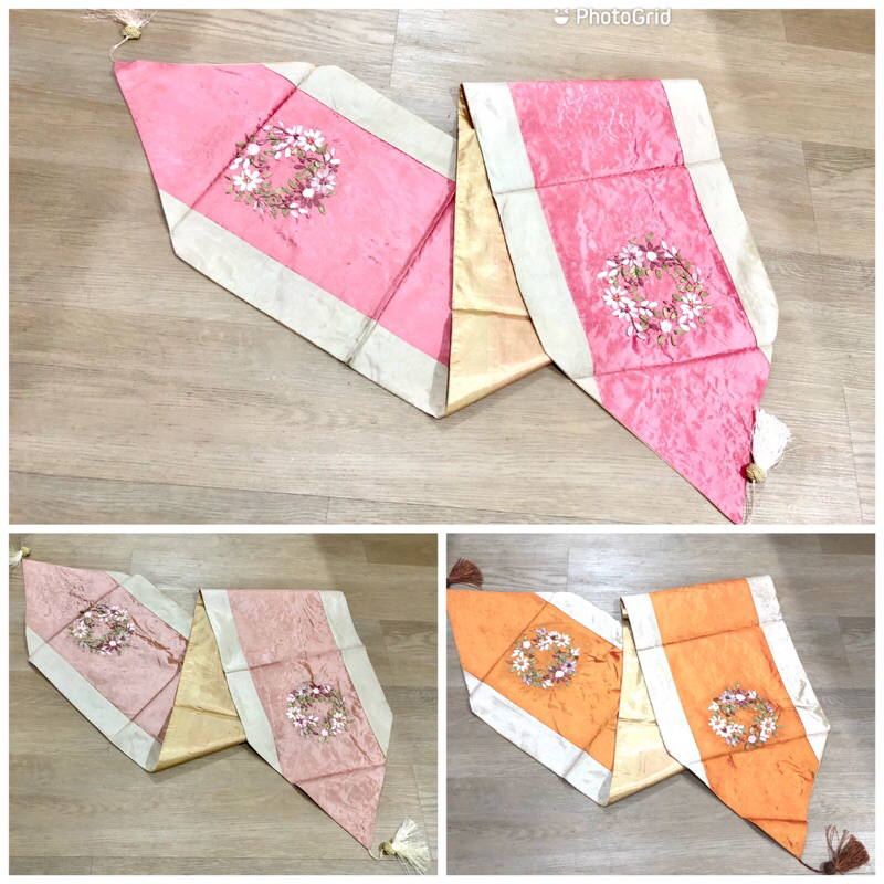 Jual Taplak meja / table runner satin pita model Korea | Shopee Indonesia