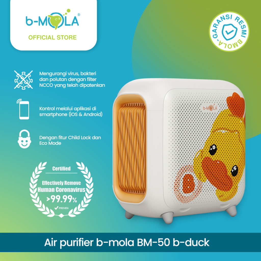 Jual b-MOLA Air Purifier BM50 b-Duck Edition with NCCO HEPA H13 Medical Grade | Shopee Indonesia