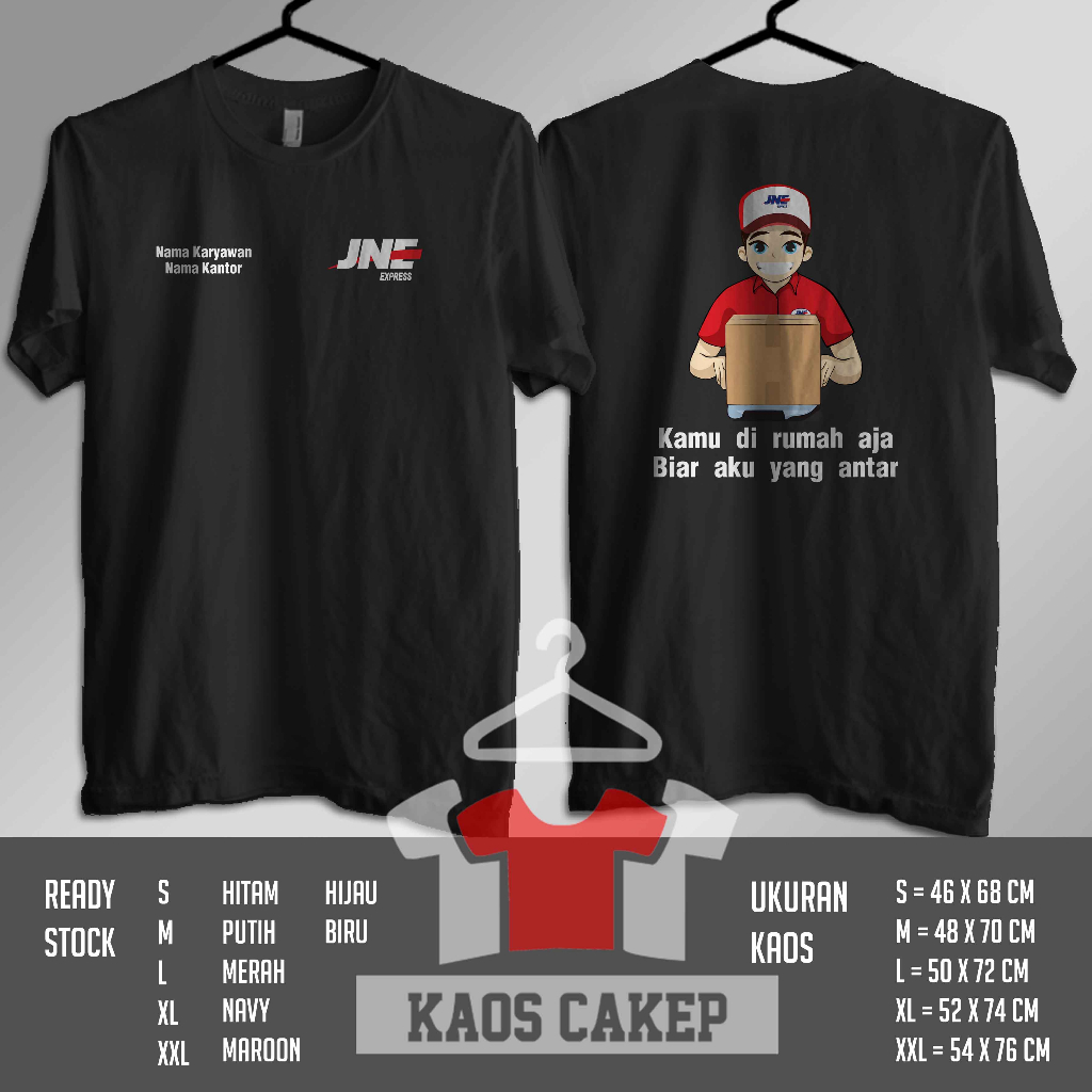 Jual Kaos Baju JNE Express Joni Maskot Request Nama Karyawan dan Kantor ...