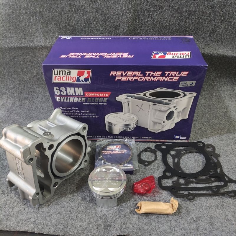 Jual BLOK SEHER BORE UP 63MM FORGED UMA RACING NMAX OLD NEW AEROX LEXI R15 XABRE WR155 MT 15 ...