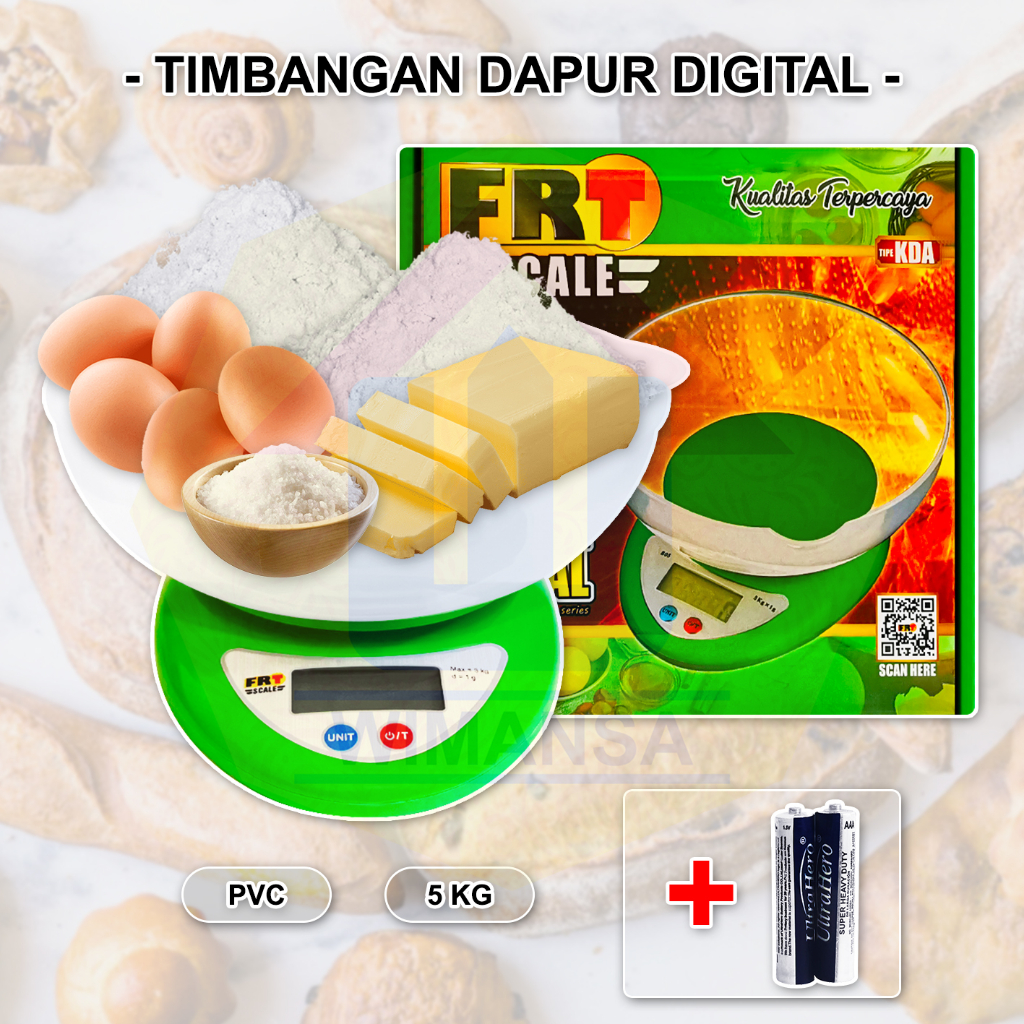 Jual FRT TIMBANGAN DAPUR DIGITAL KDA 5KG - ELECTRONIC KITCHEN SCALE ...