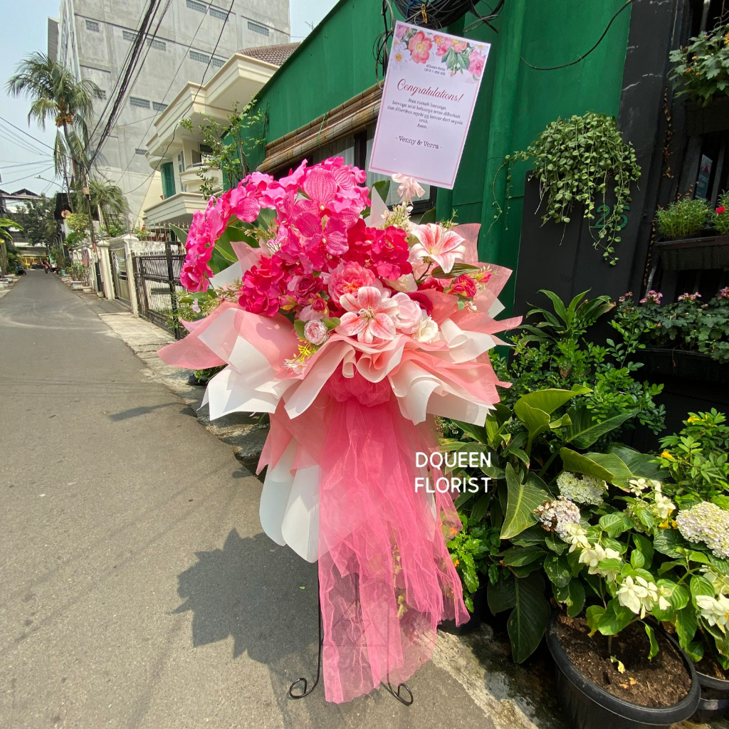 Jual Standing flowers bunga artificial congratulations congrats selamat ...