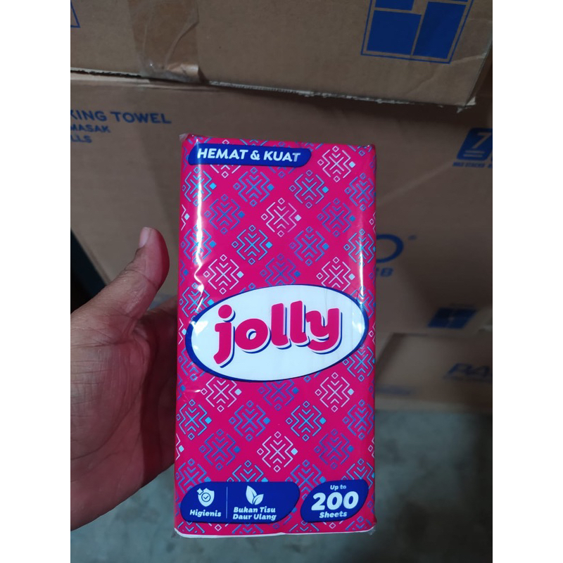 Jual (ECER 1 PCS) Tissue Jolly 200 Sheets kemasan terbaru | Shopee ...