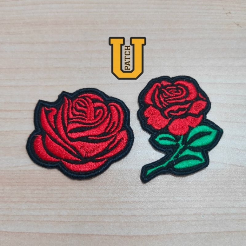 Jual Patch Bordir Bunga Mawar Merah | Shopee Indonesia