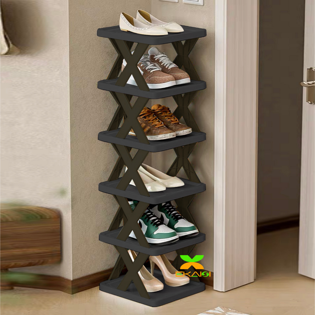 Jual Rak sepatu x serbaguna tempat sandal susun rak sandal plastik RSX ...