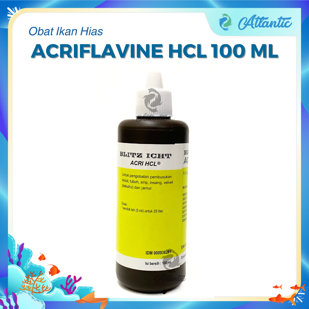 Jual Acriflavine HCL BPC 100ml Obat Jamur Ikan HCL 100 CC | Shopee ...