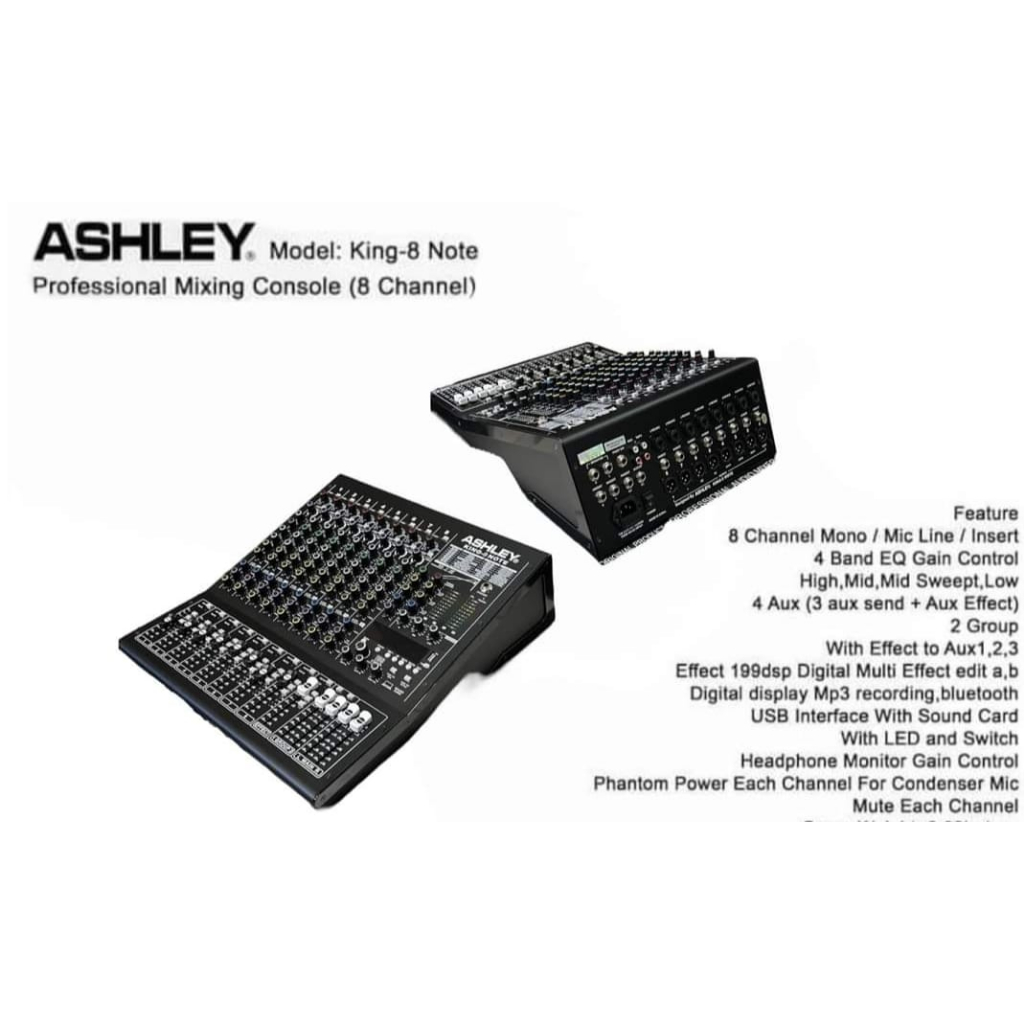 Jual Mixer Ashley King 8 Note Original 8 Channel Interface USB ...