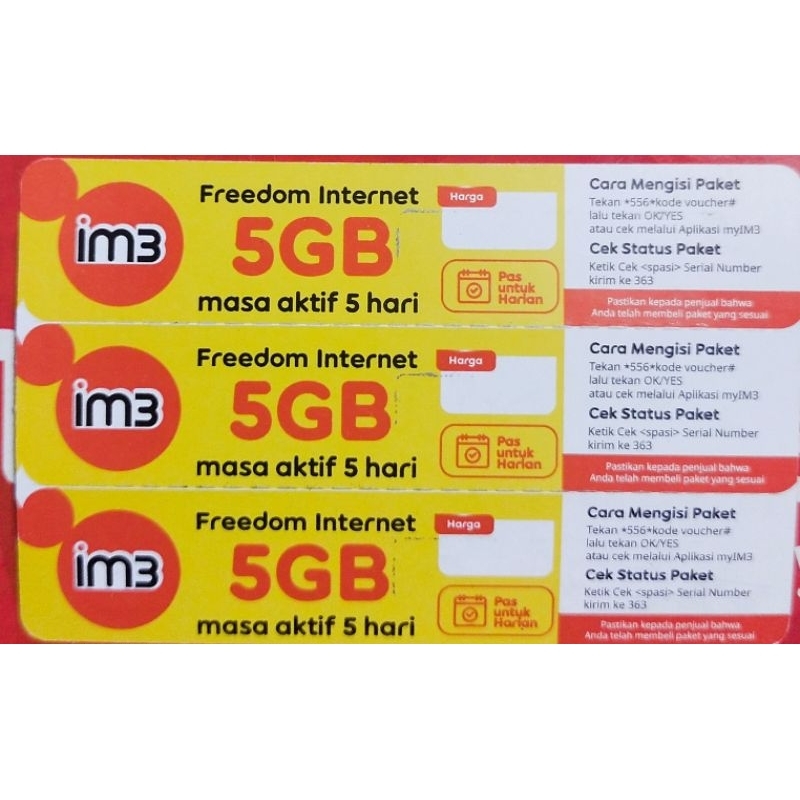 Jual VOUCHER DATA INDOSAT FREEDOM 5GB/5 HARI | Shopee Indonesia