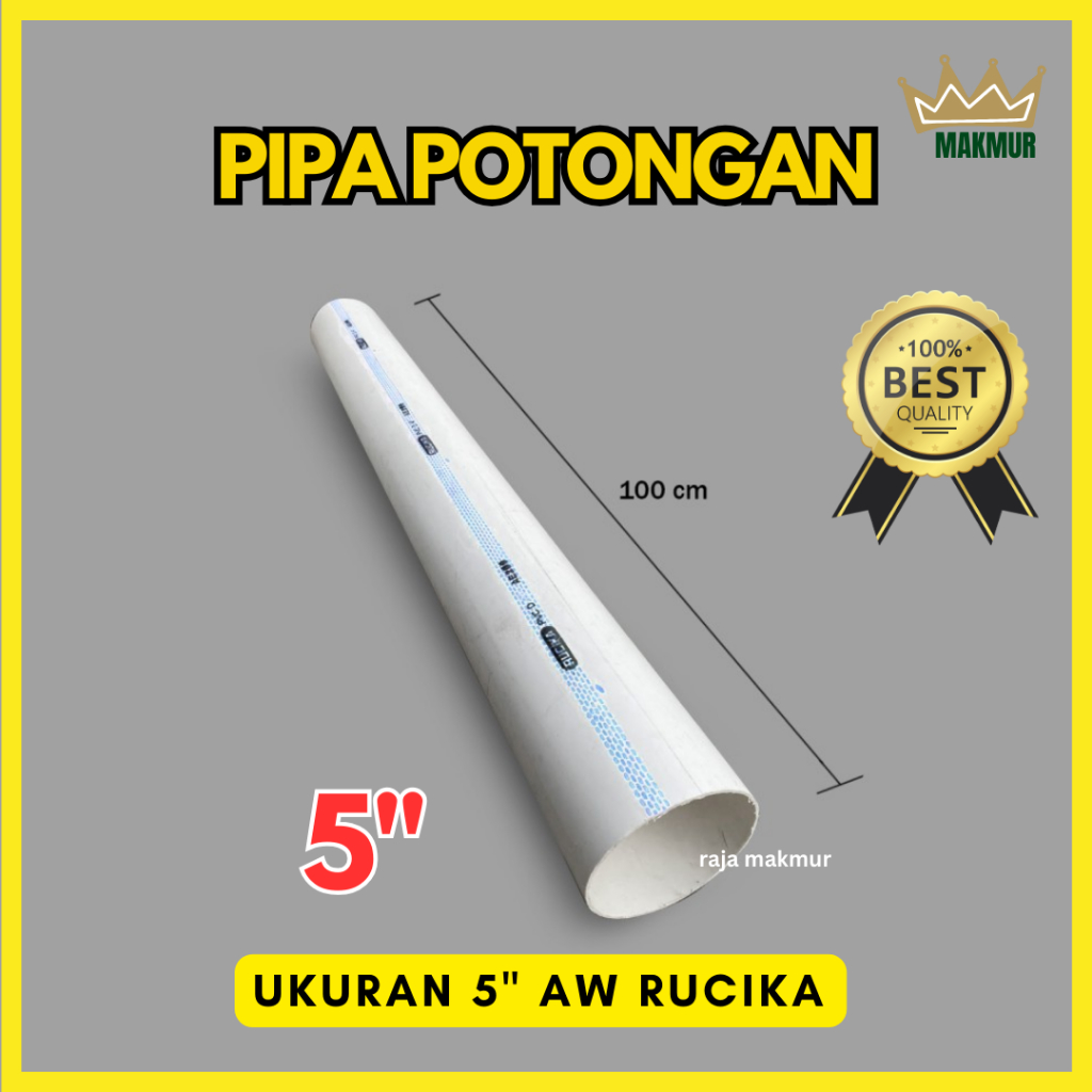 Jual Pipa Potongan 5 Inch AW Rucika 100 cm - 5" Raja Makmur | Shopee ...