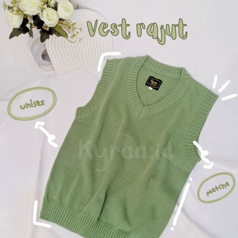 Jual VEST RAJUT POLOS/ROMPI RAJUT PREMIUM/UNISEX/KOREAN STYLE/Kyraa.id | Shopee Indonesia
