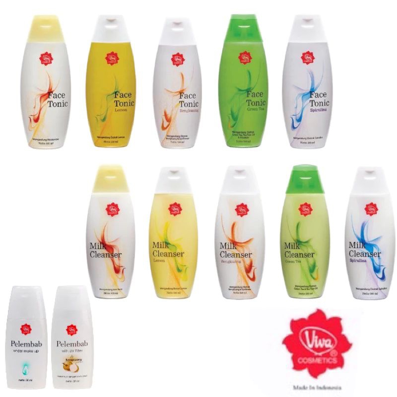 Jual VIVA FACE TONIC 100 ML / VIVA MILK CLEANSER MILK 100 ML / VIVA AIR ...