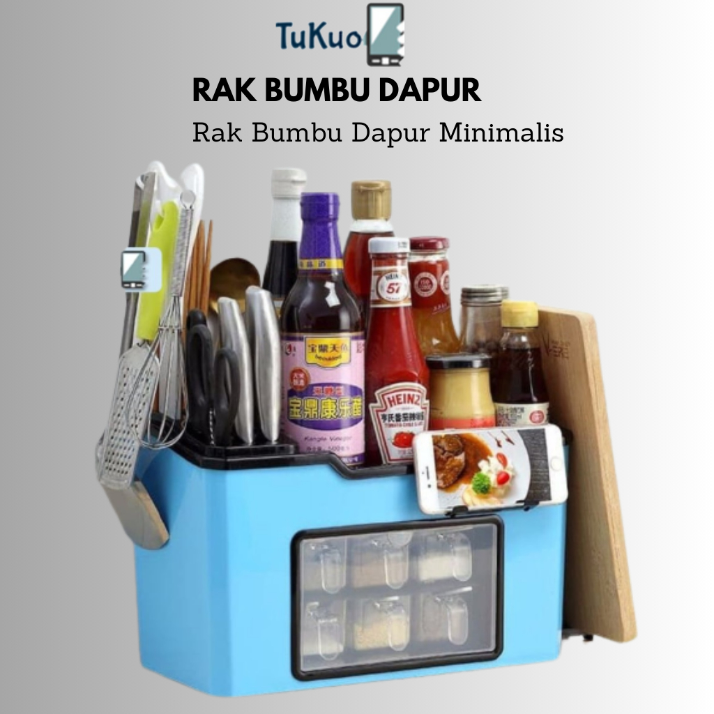 Jual Rak Bumbu Dapur Minimalis Dinding Dengan Gantungan Sendok Sutil ...