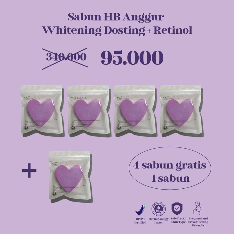 Jual Sabun HB anggur whitening dosting + retinol | Shopee Indonesia