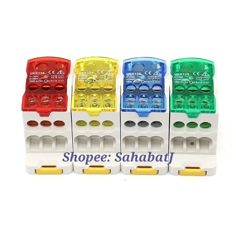 Jual Distribution Box Din Rail Terminal Block Junction Box 80A 125A 160A 250A 400A 500A Kotak ...