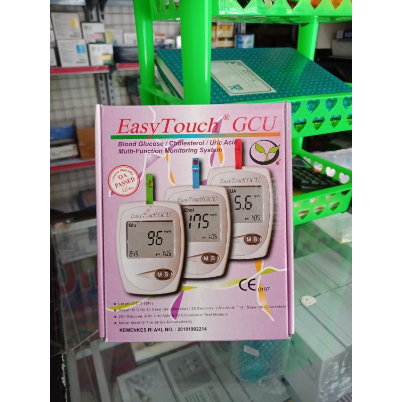 Jual Alat chek Gluco,Cholesterol dan Ua Easy touch | Shopee Indonesia
