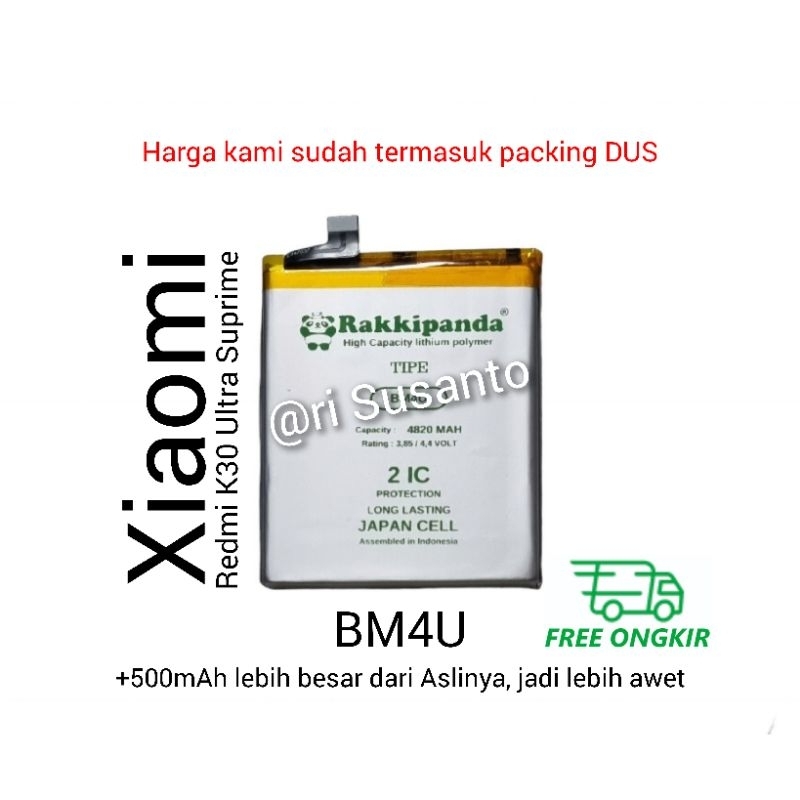 Jual Baterai Rakkipanda BM4U BM-4U for Xiaomi Redmi K30 Ultra Supreme ...